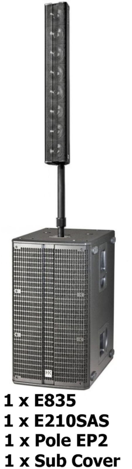 HK Audio Elements Line Array Sub AS E210SAS Bigbase & Single Top E835 PA system